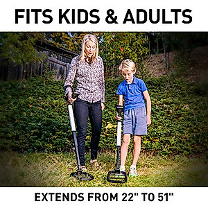 NATIONAL GEOGRAPHIC PRO Series Metal Detector - Ultimate Treasure Hunter with Pinpointer, Large Waterproof 10" Coil - Lightweight and Collapsible for Easy Travel (Amazon Exclusive)