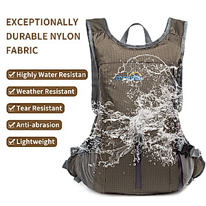 Hiking Daypack,Water Resistant Lightweight Packable Backpack, Foldable Backpack for Travel Camping Outdoor, Women Men Use (Army green)