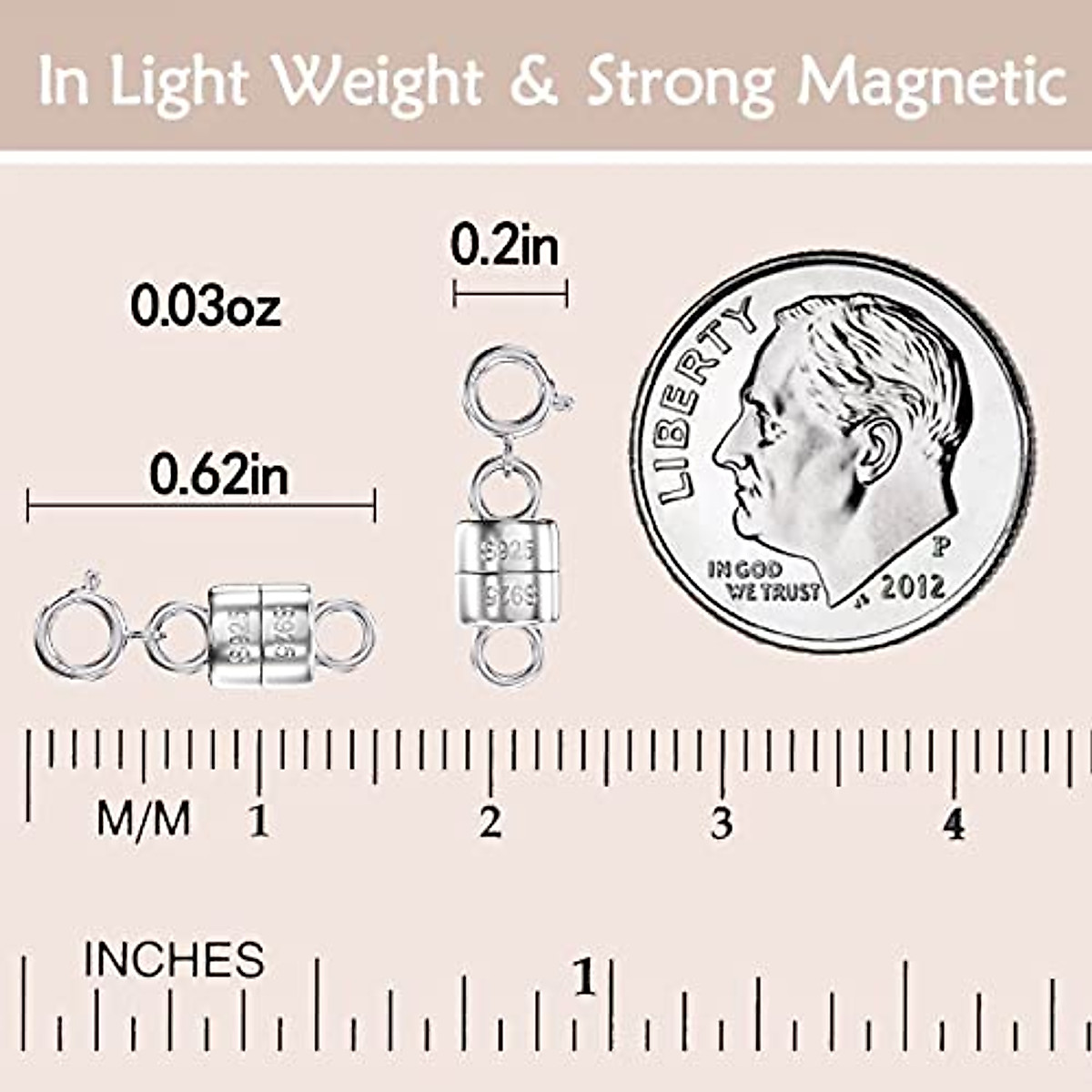 925 Sterling Silver Necklace Clasps and Closures,Gold and Silver Bracelet Clasp Converter for Jewelry Making Supplies,Chain Extender Connector for Small Necklace Bracelet