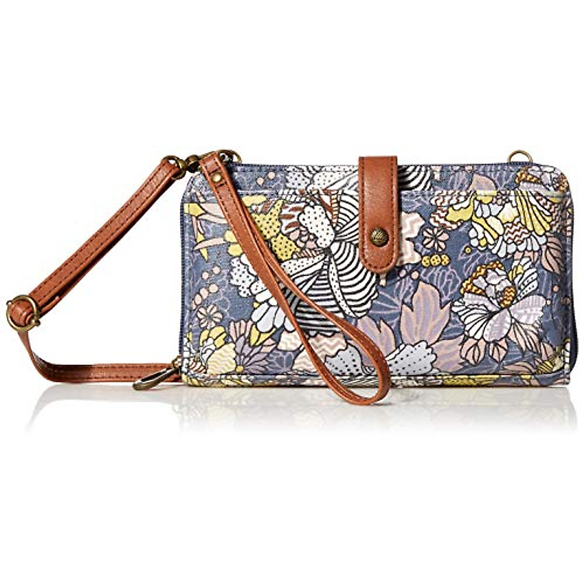 Sakroots womens Women s Large Smartphone Crossbody, Shadow Flower Power, One Size US