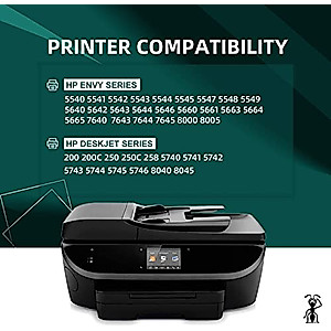 Remandom 62XL Ink Cartridge Black and Color Replacement for HP Ink 62XL Cartridges for Envy 5540 5560 5640 5660 7640 7645 HP OfficeJet 250 200 5740 5745 8040 Printer (1 Black 1 Tri-Color)