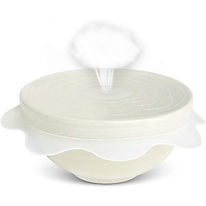 Reusable Vented Microwave Food Covers and Storage Wraps. BPA Free Cling Films Seal Around Ceramic and Plastic Dishes for Mess Free Heating and Reheating. 1 Way Vent Releases Steam, Keeps Food Fresh