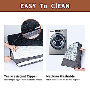 KIYUMI Dog Sofa Bed Orthopedic Waterproof Dog Bed with Removable Washable Cover,Egg Crate Foam Pet Bed Mat,Pet Bolster Couch Pet Beds for Extra Large Dogs