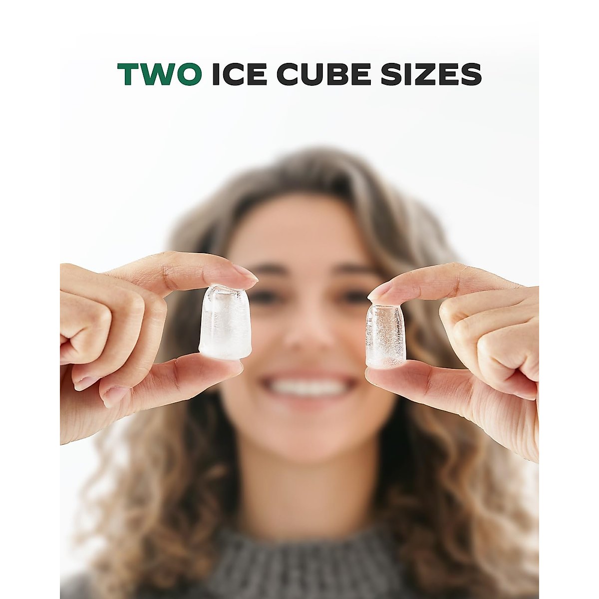 Silonn Countertop Ice Maker with Expanding Ice Basket, 9 Cubes in 6 Mins, 2.5L Ice Basket, Self-Cleaning Ice Maker with LED Touch Control, 2 Bullet Ice Sizes for Home, Kitchen, Office