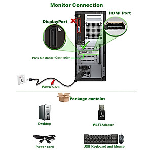 Dell Optiplex Tower Computer Gaming PC [ Intel Core i5 Processor, 8GB Ram, 128GB SSD, 1TB Hard Drive, HDMI, Wireless WiFi] AMD Radeon RX 550 4GB, Windows 10, Black (Renewed)