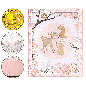 The Peanutshell Crib Bedding Set for Baby Girls, Fairytale Forest, 3 Piece Set