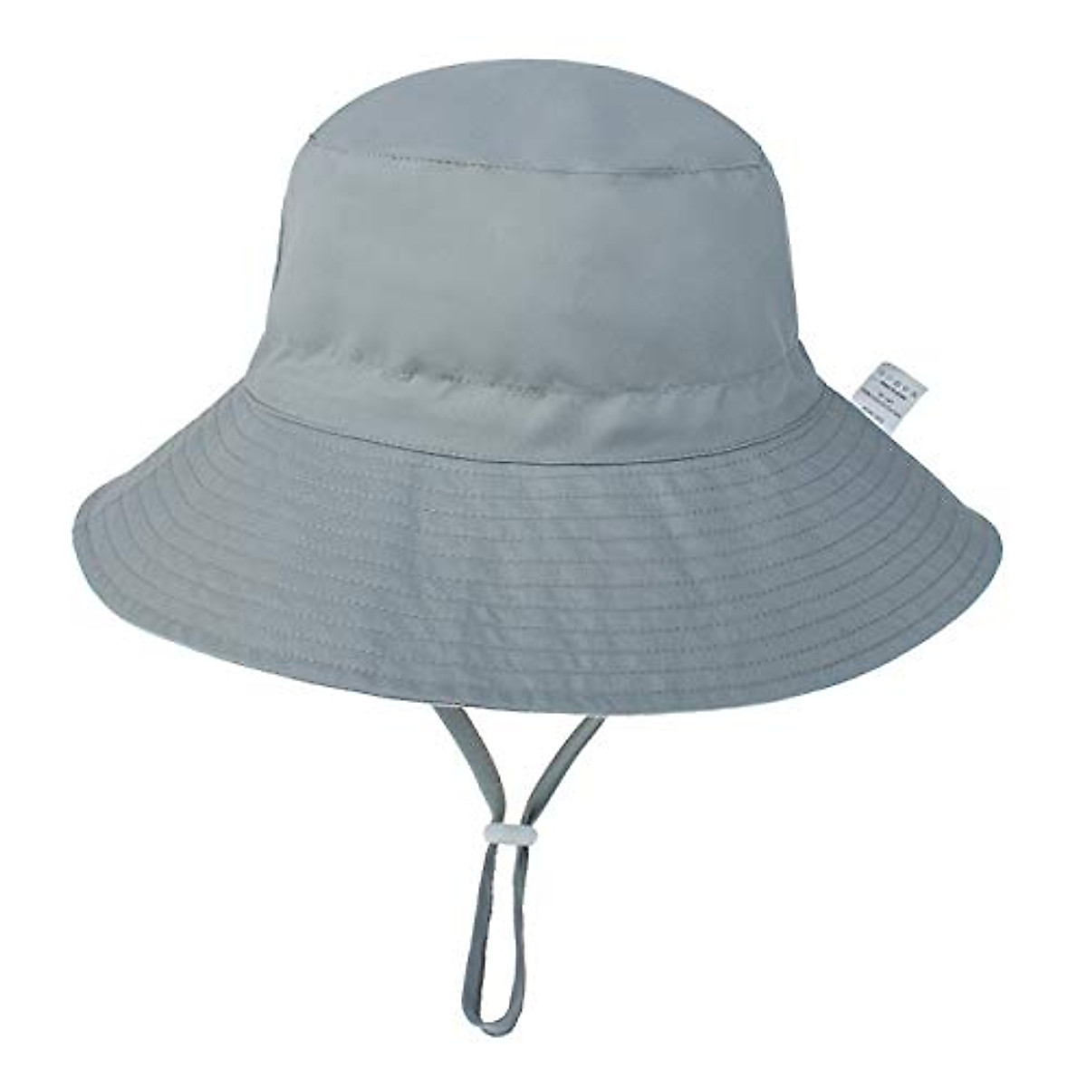 Baby Sun Hat Toddler Summer UPF 50+ Sun Protection Baby Boy Hats Beach Hats Wide Brim Bucket for Baby Girl Adjustable Kid Cap A 2 Pack Navy & Gray 0-6 Months