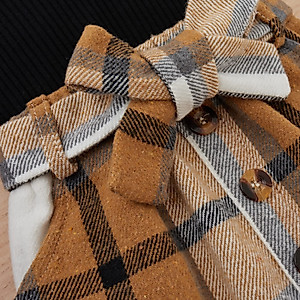 Hebuket Toddler Girl Ruffle Long Sleeve Top +Plaid Mini Pleated Skirt +Beret Hat 3Pcs Clothes Set Baby Kid Fall Winter Outfit (C Black3, 18-24 Months)