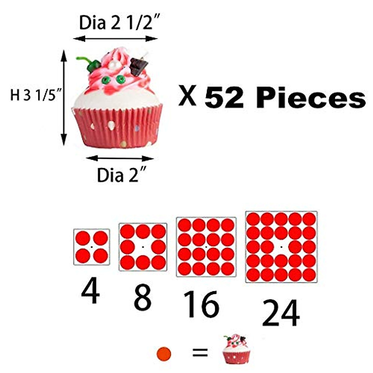 YestBuy 4 Tier Acrylic Cupcake Stand, Premium Cupcake Holder, Acrylic Cupcake Tower Display Cady Bar Party Décor – Display for Pastry(4.7" Between 2 Layers)…