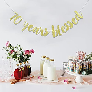 70 Years Blessed Banner - 70th Birthday Banner,70th Birthday Banner Party Decorations,70th Anniversary Banner,70 Birthday Banner Sign…