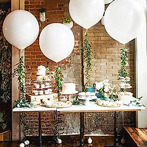 15pcs Latex Big Balloons 24 Inch White Large Balloons Giant Heavy Duty Balloons for Wedding Baby Shower Birthday Party New Year's Day Decorations