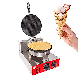 ALDKitchen Waffle Cone Maker | Commercial Waffle Roll Maker | Nonstick Covering | Stainless Steel | 1.2kW | 110V