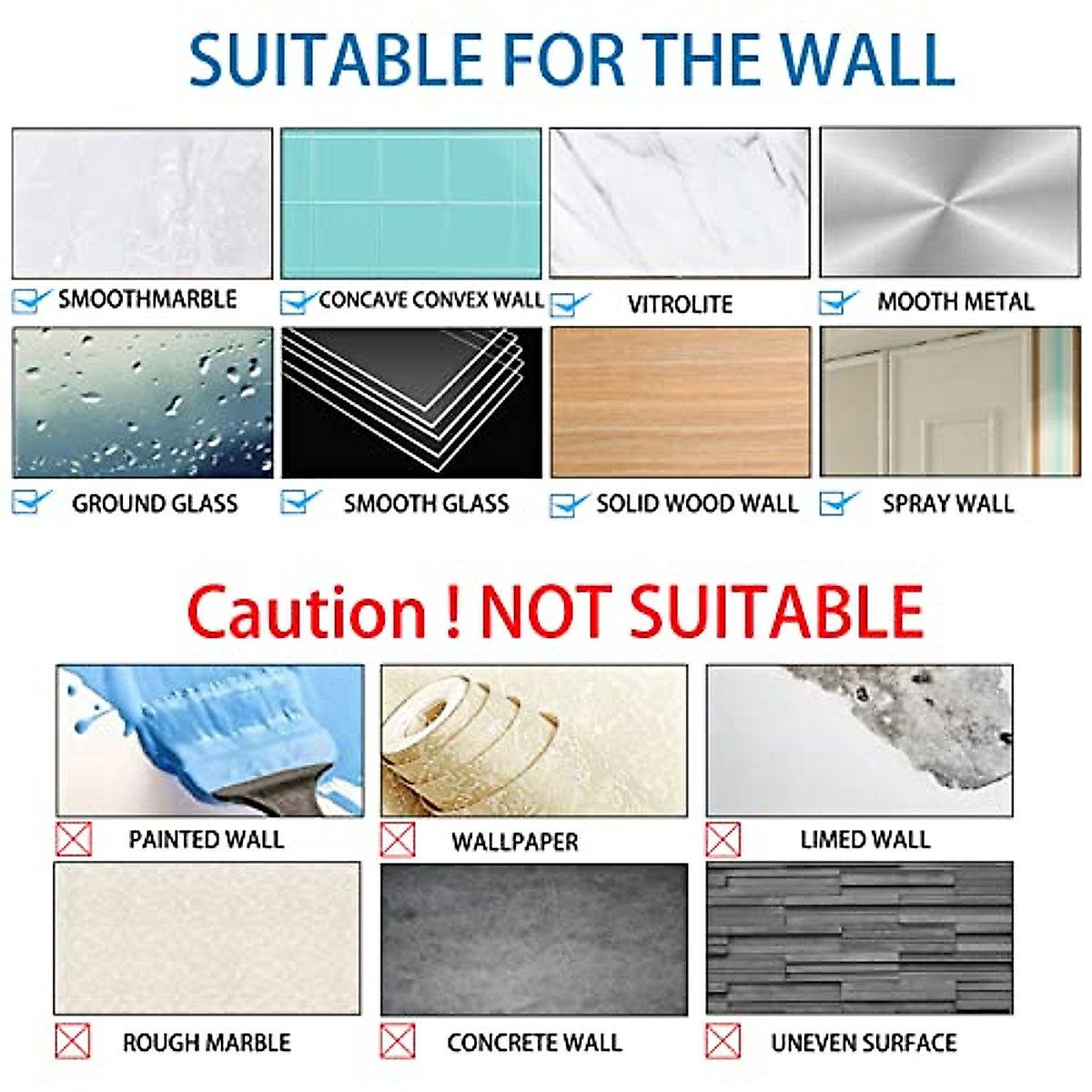 Watpot Acrylic Hat Hooks for Wall, Clear Adhesive Hooks for Hanging Towel Coat Bag, 6 Pack