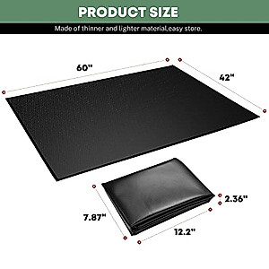 PatioGem Large 60X42 inches Fireproof Under Grill mats for Outdoor Grill,BBQ Grill mats,for Indoor Charcoal,Fireplace mat, Fire Pit Mat, Smokers pad,Oil-Proof and Water-Proof for Deck,Patio Protector