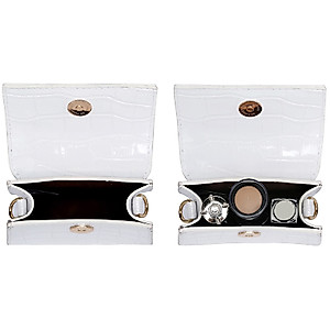 CATMICOO Mini Purse for Women, Trendy Mini Bags and Tiny Handbag with Crocodile Pattern (White crocodile pattern)