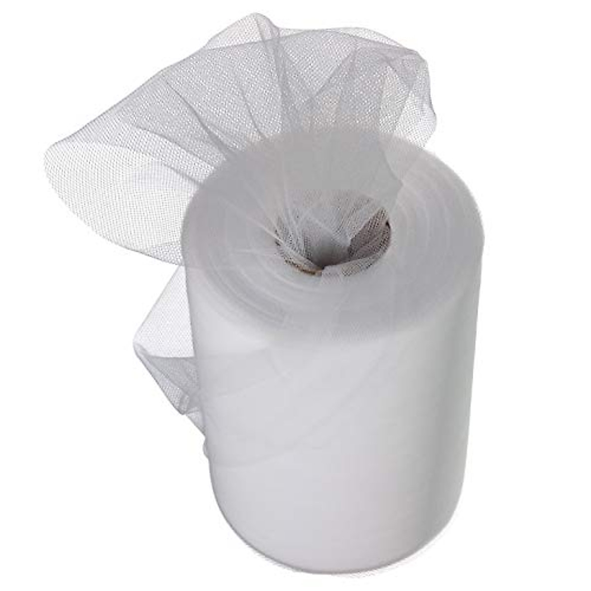 White Tulle Spool 6 Inch x 100 Yards for Tulle Decoration