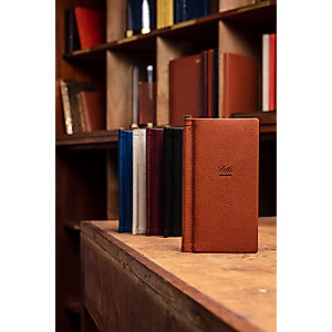 LETTS Note Origins Collection Slim Pocket Size Address Book with Gold Pen, Ruled, 160 Pages, Cream Paper, 5.75" x 2.75", Black (B090028)