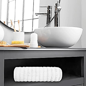 SEDLAV Textured Bath Sheet, Bath Sheet. Bath Towels, Towels for Bathroom (62" x 30") (White)