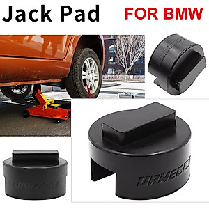 Universal Jack Pad for BMW and Mini, Slotted Rubber Jack Pad Square Polyurethane Jack Pad Frame Rail Protector Adapter for Jack Stand Jack Block (2 Pack)