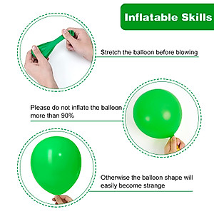 RUBFAC 87pcs Green Balloons Different Sizes 18 12 10 5 Inches for Garland Arch, Premium Green Latex Balloons for Birthday Wedding Baby Shower Bridal Shower Party Decorations