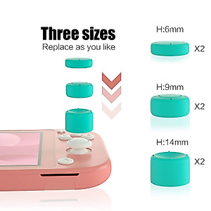 Switch Lite Thumb Grips, Different Sizes Joystick Caps for Nintendo Switch Lite - Turquoise