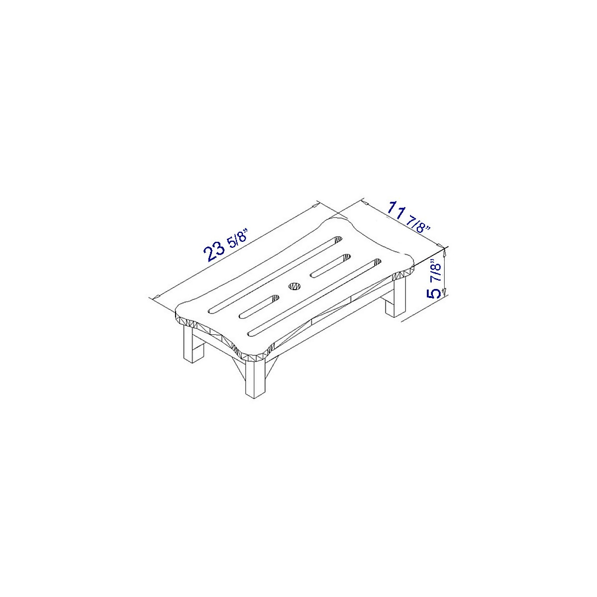 ALFI brand AB4408 24-Inch Solid Wood Stepping Stool for Easy Access
