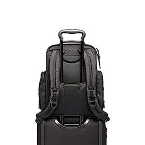 TUMI Alpha 3 Brief Pack - 15" Laptop Backpack with Padded Adjustable Straps - Stores Laptop, Tablet, Toiletries, Snacks, Ipads - Black