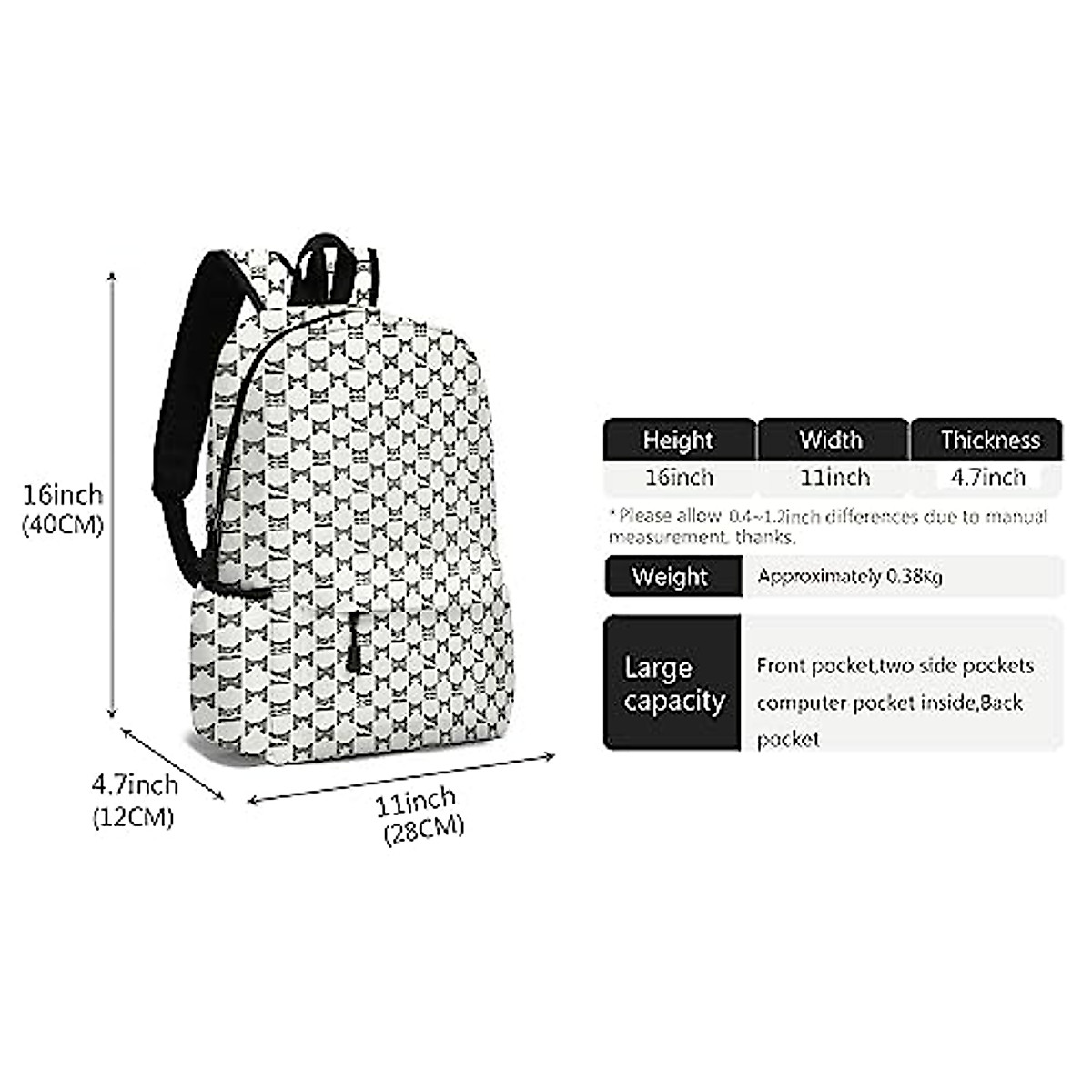 Cats Bacpack 17in Laptop Knapsack Casual Durable Daypack Packsack Rucksack Bags Travel Backpacks for Men Women