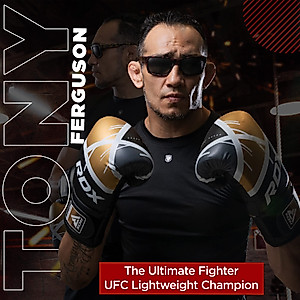 RDX Boxing Gloves EGO, Sparring Muay Thai Kickboxing MMA Heavy Training Mitts, Maya Hide Leather, Ventilated, Long Support, Punching Bag Workout Pads, Men Women Adult 8 10 12 14 16 oz