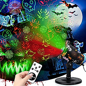 Halloween Projector Lights Outdoor, Waterproof Halloween Laser Projector Lights with Remote, 2022 New Halloween Decorations for Party Yard Garden Outdoor Indoor, Landscape Halloween Lights Outdoor