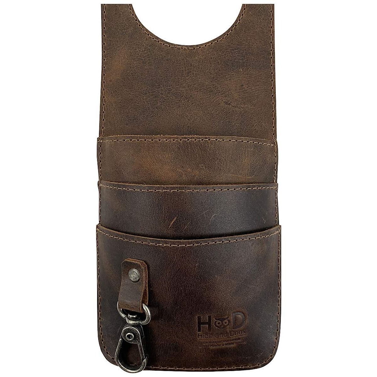 Hide & Drink, Doorknob Hanger Handmade from Full Grain Leather - Bourbon Brown