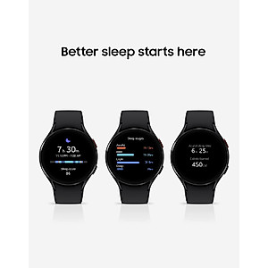 Samsung Galaxy Watch 4 44mm Smartwatch with ECG Monitor Tracker for Health Fitness Running Sleep Cycles GPS Fall Detection LTE US Version, Black (Renewed)