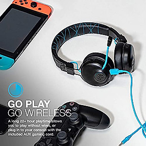 JLab Audio Play Gaming Wireless Headset | 22+ Hour Bluetooth 5 Playtime 60ms Super-Low Latency for Mobile Gameplay | Retractable Boom Mic | AUX Gaming Cord Compatible with Gaming Consoles (Renewed)