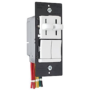 Legrand - Pass & Seymour LSDC163PWV Dual Control Slide Preset Single Pole Dimmer, White