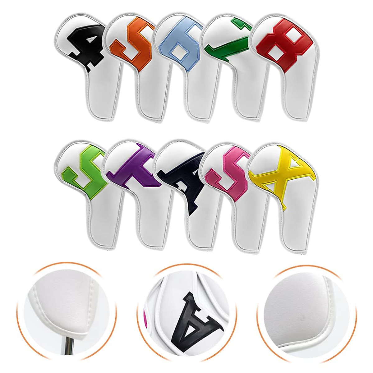 BESPORTBLE 10pcs Golf Club Cover Professional Club Cover Cover Golfs Rods Pu Putter Cover Water-Proof Putter Cover Mallet Putter Cover Club Equipment Pu Putter