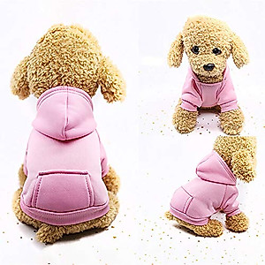 Dog Sweaters for Dogs Girl Sweatshirts Dog Hoodied with Pocket Soft Fleece Vest Doggie Pullover Warm Jacket Pet Clothing Pet Clothes
