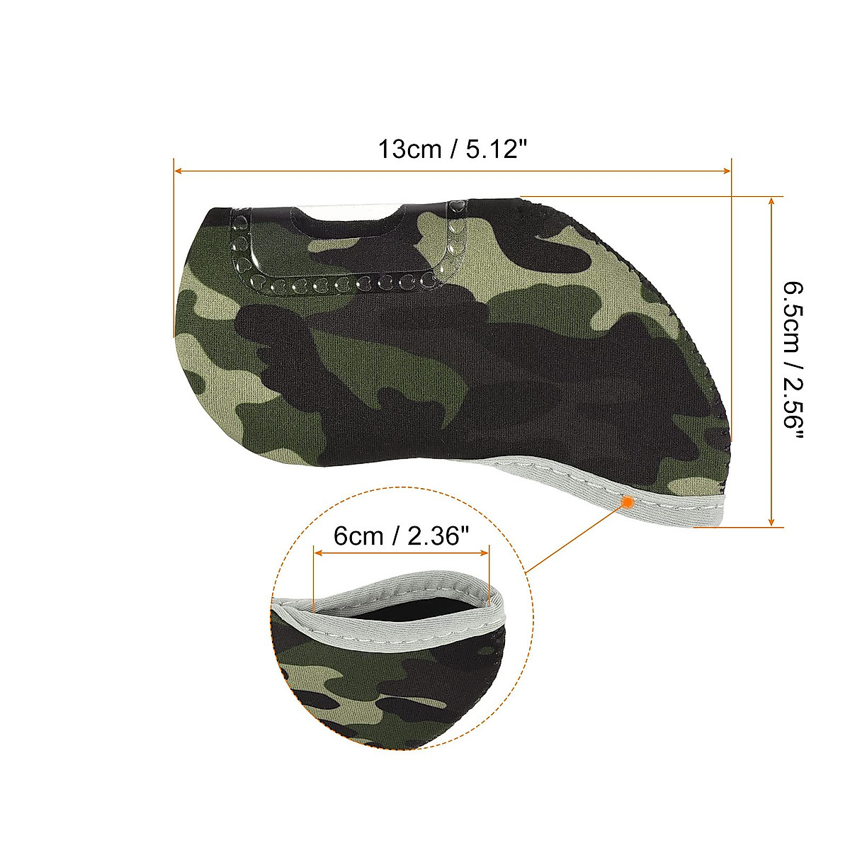 PATIKIL Golf Club Iron Head Covers, 10 Pack Visible Window Waterproof Protection Sleeve for Outdoor Sport, Camouflage