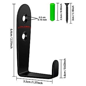 CGBE Coat Hooks for Wall, Heavy Duty Outdoor Hooks for Hanging Towel No Rust Outside Towel Hooks Wall Mounted with Screws and Anchor for Key, Towel, Bags, Cup, Hat (10 Pack Black)