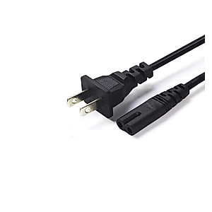 UpBright 2-Prong AC in Power Cord Cable Compatible with Cooluli CMF4LW CMF6P Classic-4L CL4L 10L CL10L 15L CL15L Concord 20L Concord-20LDX C20LDX Infinity 10L I10L 10-Liter K10LGA Mini Fridge Cooler