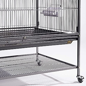 Prevue Hendryx F050 Pet Products Wrought Iron Flight Cage, X-Large, Hammertone Black