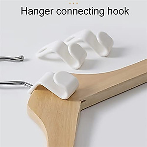 GRETD 50pcs Durable Mini Vertical Arrangement for Closet Heavy Duty Rack Holder Clothes Hanger Connector Hook (Color : White, Size : One size)