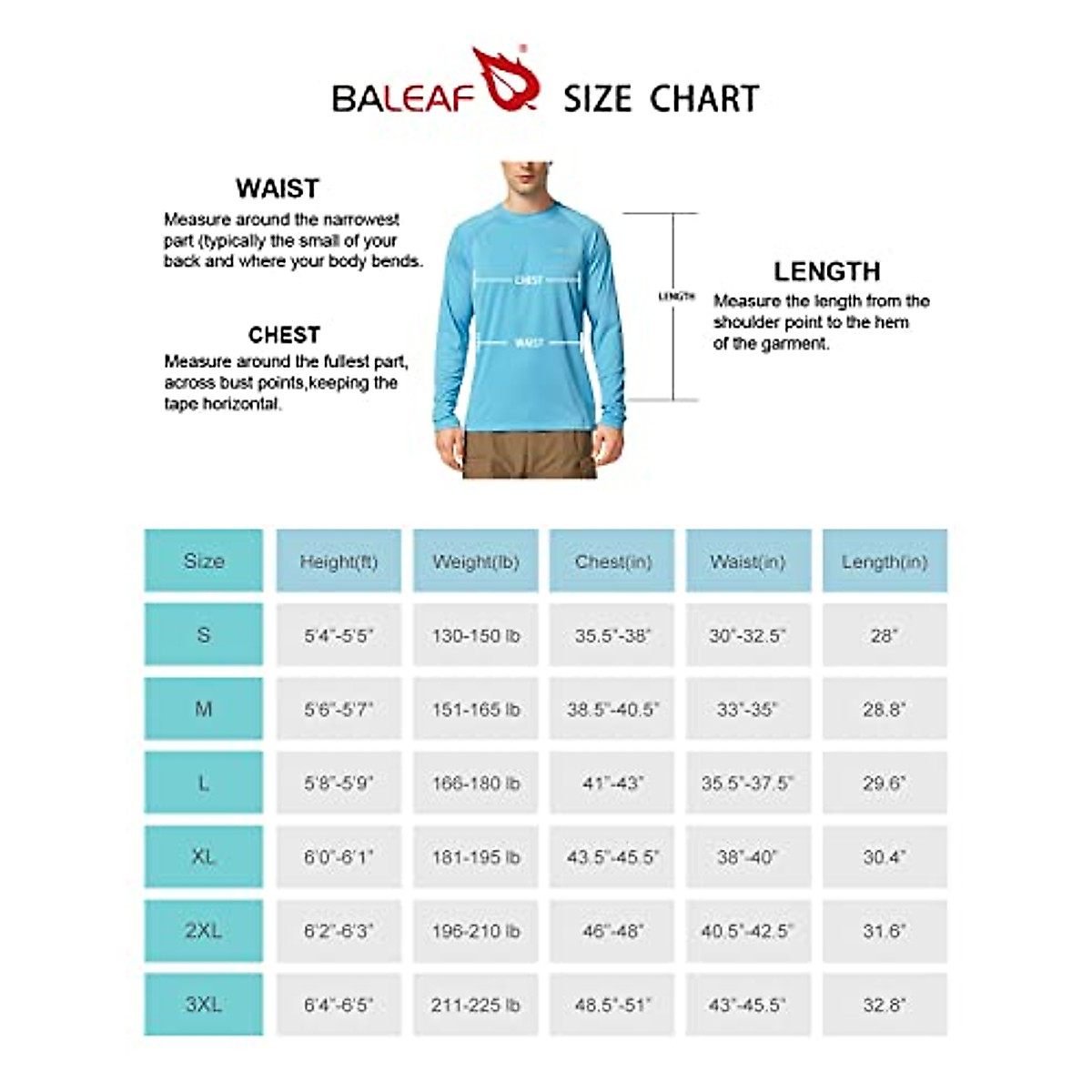 BALEAF Men's Sun Protection Shirts UV SPF T-Shirts UPF 50+ Long Sleeve Rash Guard Lightweight Hiking Summer Deep Gray Size L