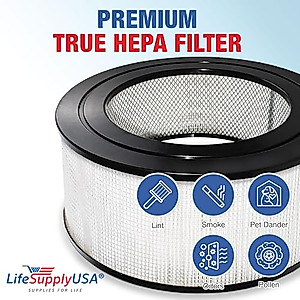LifeSupplyUSA HEPA Filter Replacement Compatible with Honeywell 21500 21600 Air Purifier Sears Kenmore 833308