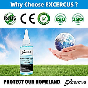 1PK Printhead Cleaning Kit Compatible for Brother Epson HP Canon Nozzle Inkjet EcoTank Officejet Deskjet Pixma Printers-Liquid Printers Head Cleaning Suit Solution 100ml, 5ml Premium Syringe