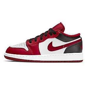 Nike Jordan Youth Air 1 Low GS 553560 163 - Size 6.5Y White/Gym Red-Black