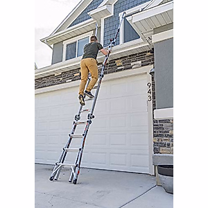 Little Giant Ladders, Epic, M17, 17 foot, Multi-Position Ladder, Aluminum, Type 1A, 300 lbs weight rating, (16817-818)