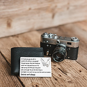 akeke Anniversary Card for Him Hubby Husband Wallet Card From Wife Engraved Wallet Insert Card I Love You Gifts Love Notes for Husband Long Distance Relationship Gifts for Him Boyfriend Han10