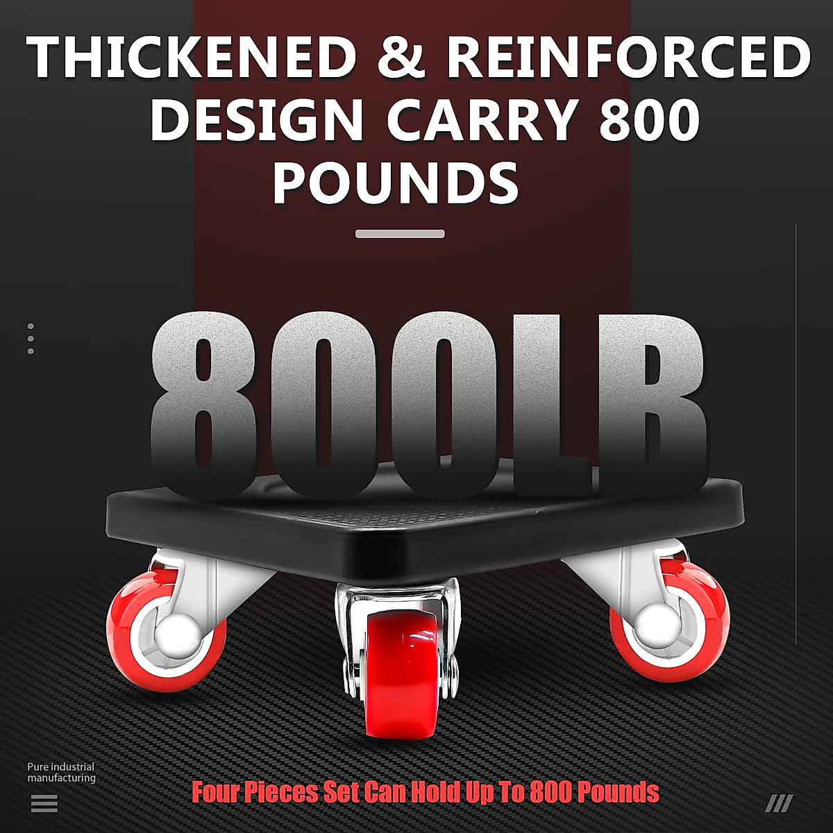 Furniture Movers with Wheels & Furniture Lifter Set, 360° Rotation Wheels Furniture Dolly, 800 Lbs Load Capacity, for Moving Heavy Furniture, Refrigerator, Sofa, Cabinet (Black)