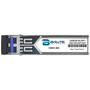 Brute Networks 10301-BN - 10GBASE-SR 300m MMF 850nm SFP+ Transceiver (Compatible with OEM PN# 10301)