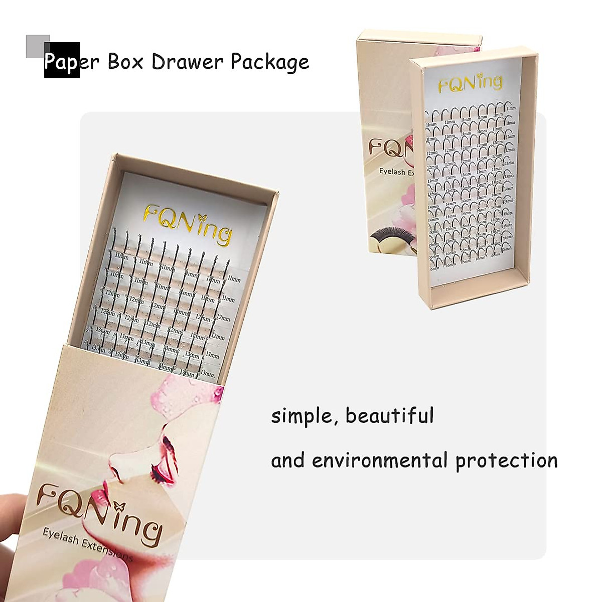 FQNing Glitter Lash Extensions Silver Colored Single Lash Spike Eyelash Extension for Daily Party Wedding 11mm-16mm Mixed(Silver)